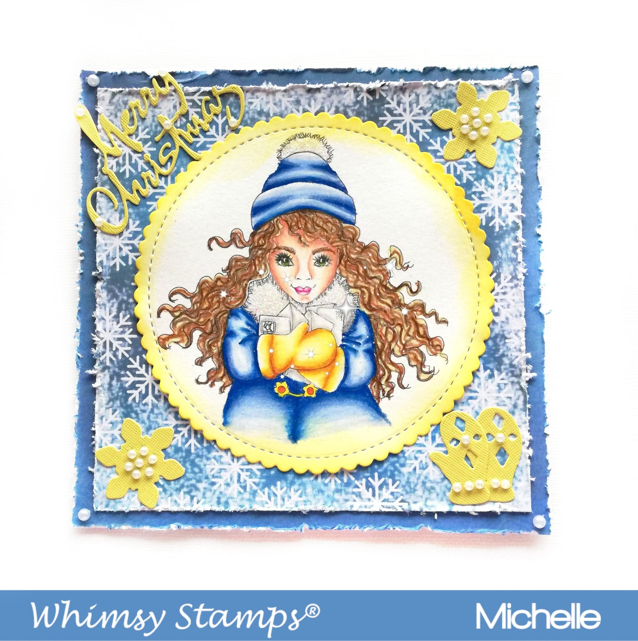 Pretty Girl Happy Mail - Digital Stamp– Whimsy Stamps