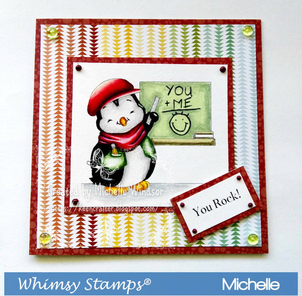 Penguin Teacher - Digital Stamp | Whimsy Stamps