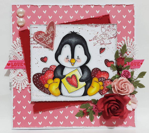 Penguin Valentine - Digital Stamp | Whimsy Stamps