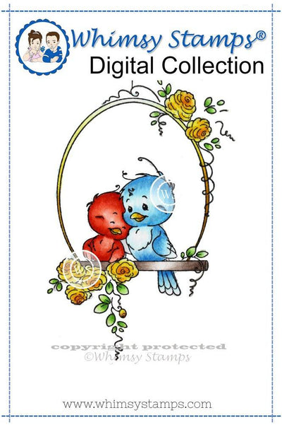 Bird Swing - Digital Stamp– Whimsy Stamps