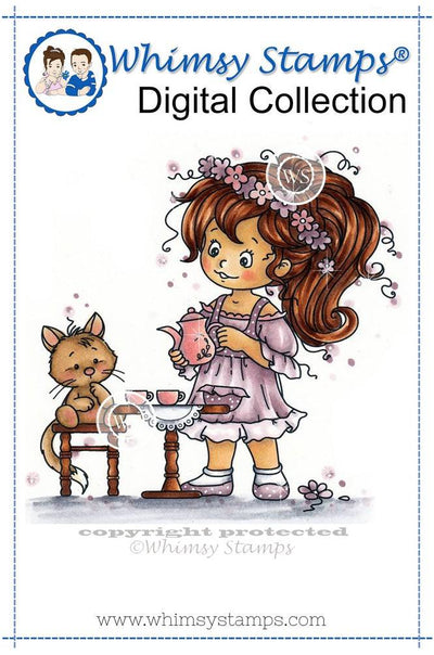 Daphne's Tea Party - Digital Stamp– Whimsy Stamps