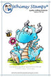 Dorky Dragon Rubber Cling Stamp