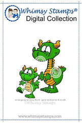 Dragon Toddler - Digital Stamp