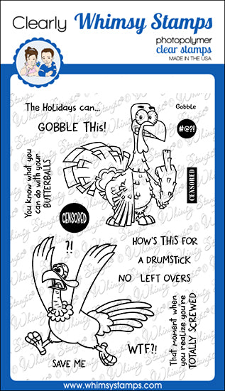 Gobble This! Clear Stamps– Whimsy Stamps