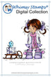 Heidi with Sledge - Digital Stamp | Whimsy Stamps