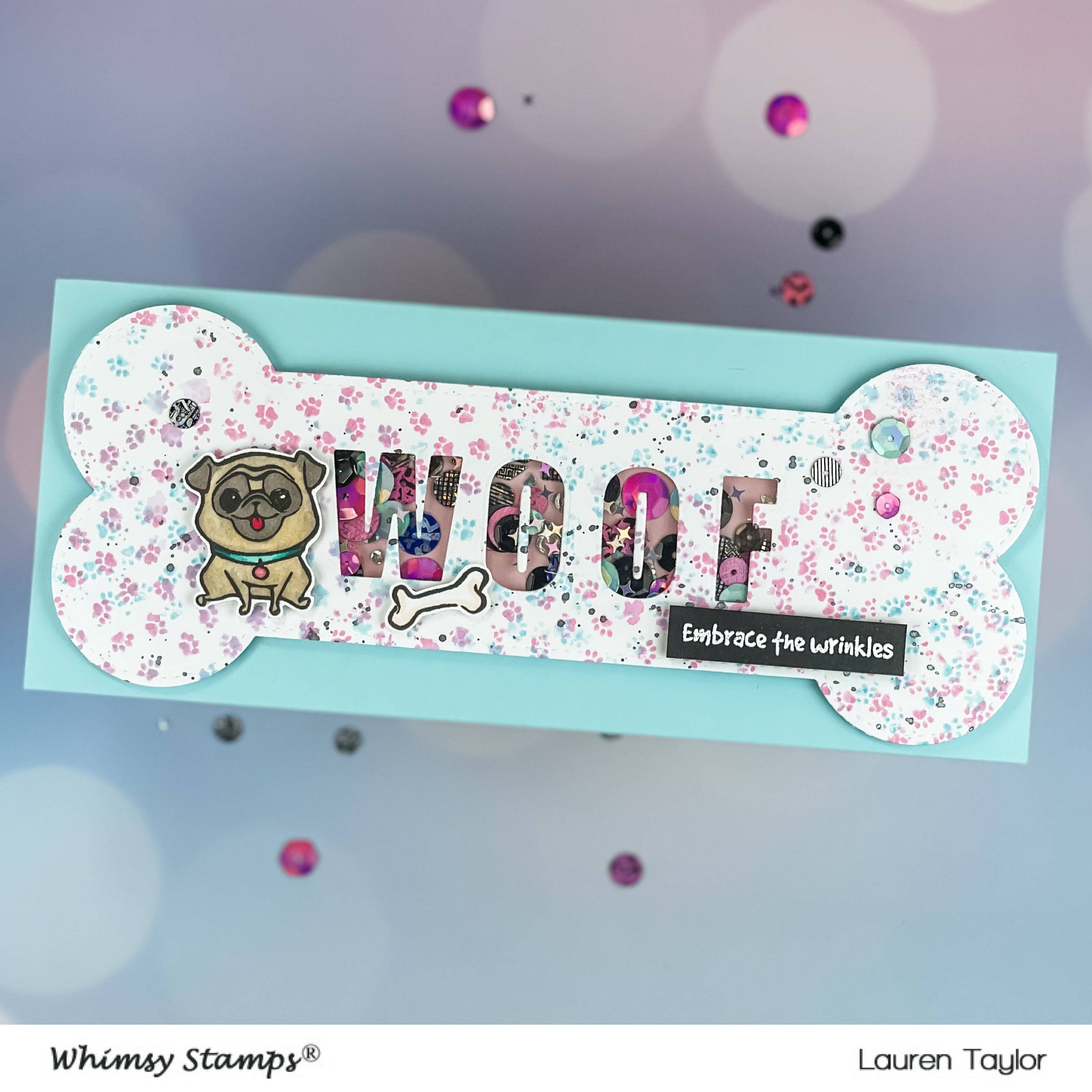 Slimline Dog Bone Die Set– Whimsy Stamps