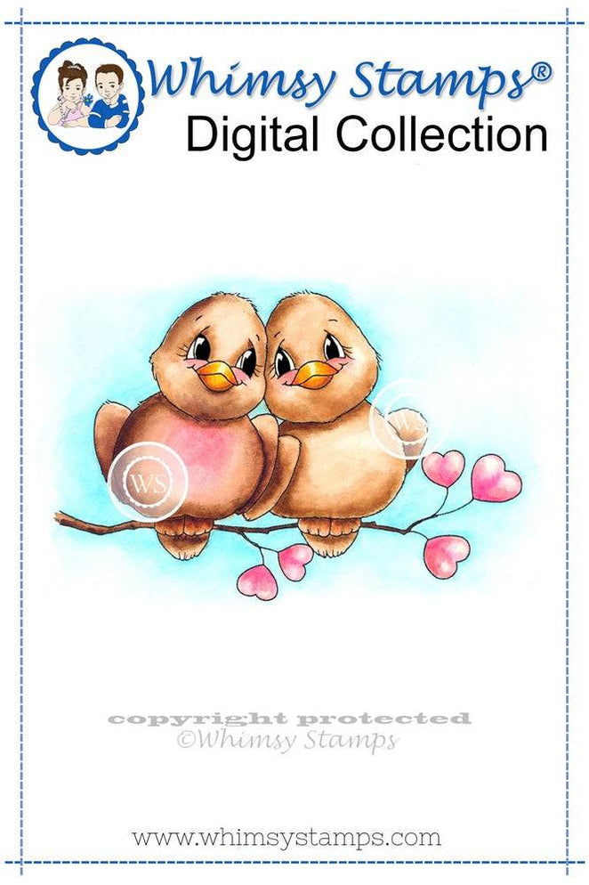 Love Birds - Digital Stamp– Whimsy Stamps