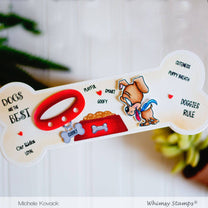 Slimline Dog Bone Die Set | Whimsy Stamps
