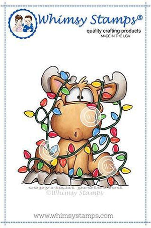 Moose Tangle Rubber Cling Stamp– Whimsy Stamps