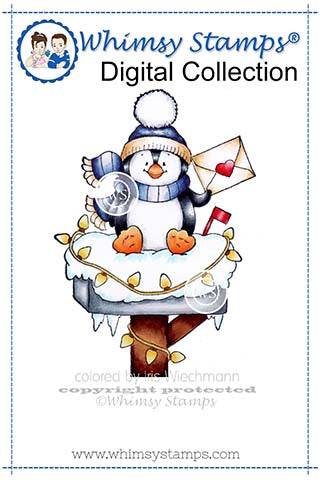 Penguin Happy Mail - Digital Stamp– Whimsy Stamps