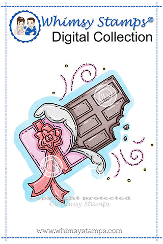 Sweet Chocolate Bar - Digital Stamp– Whimsy Stamps