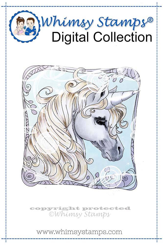 Unicorn Framed - Digital Stamp– Whimsy Stamps